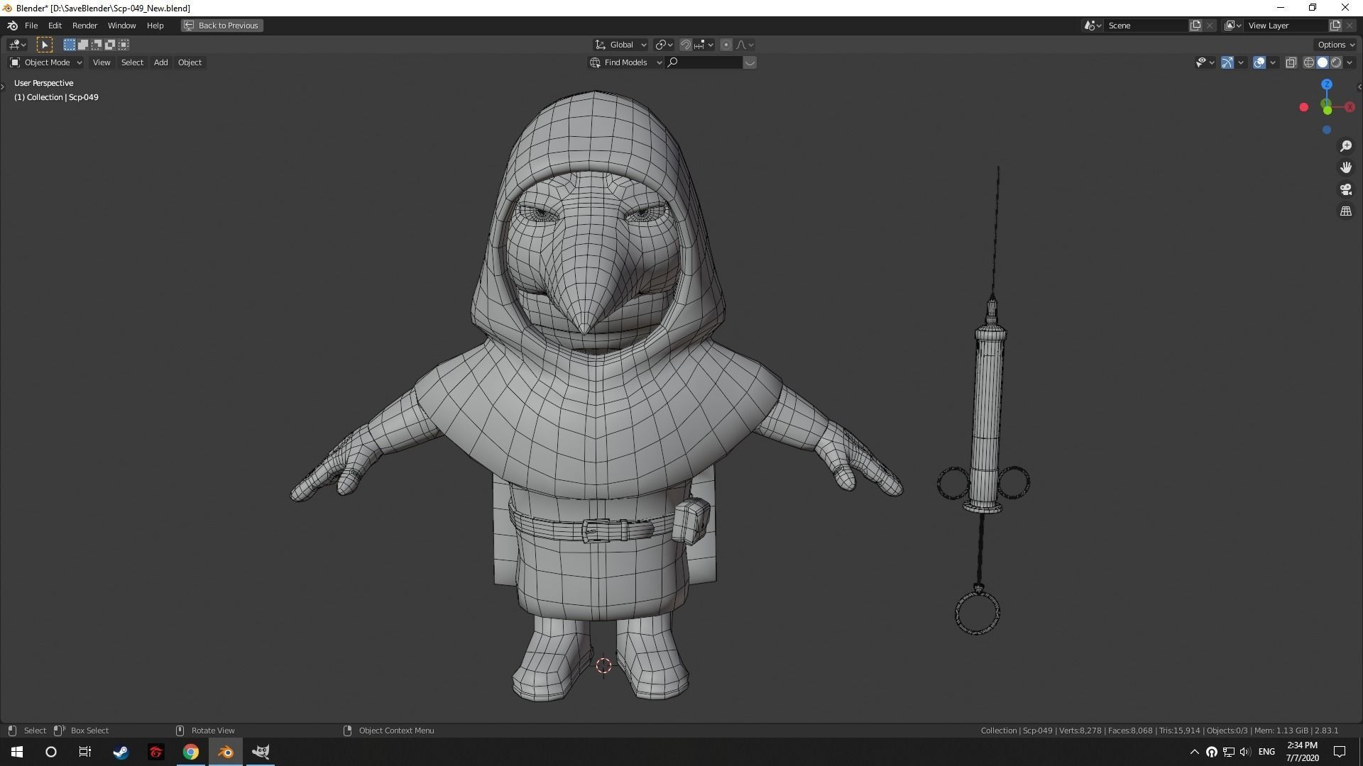 3D model Scp-049 Low poly 3D Model VR / AR / low-poly | CGTrader