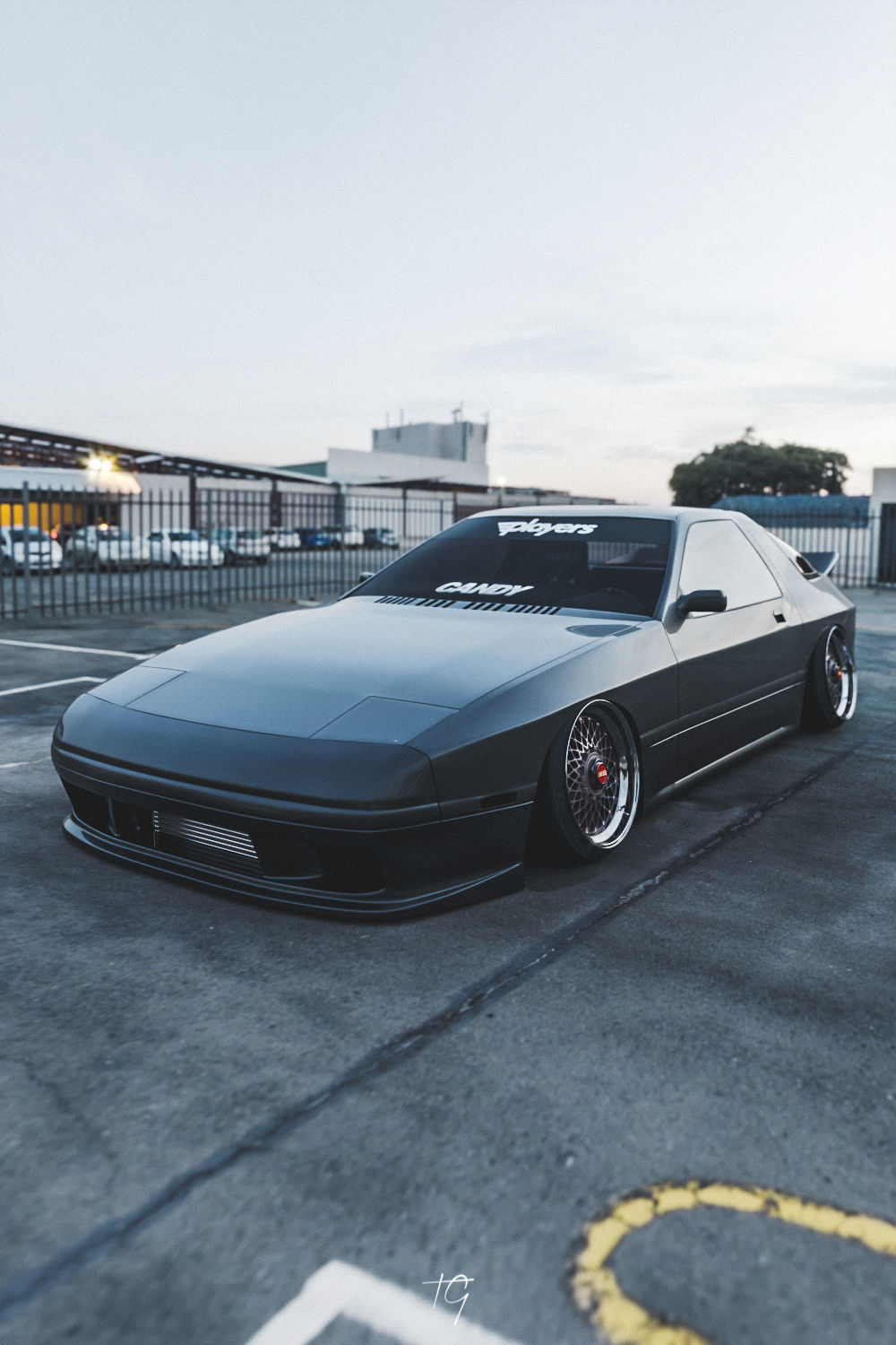 Stanced Mazda RX7 FC model 3D model | CGTrader