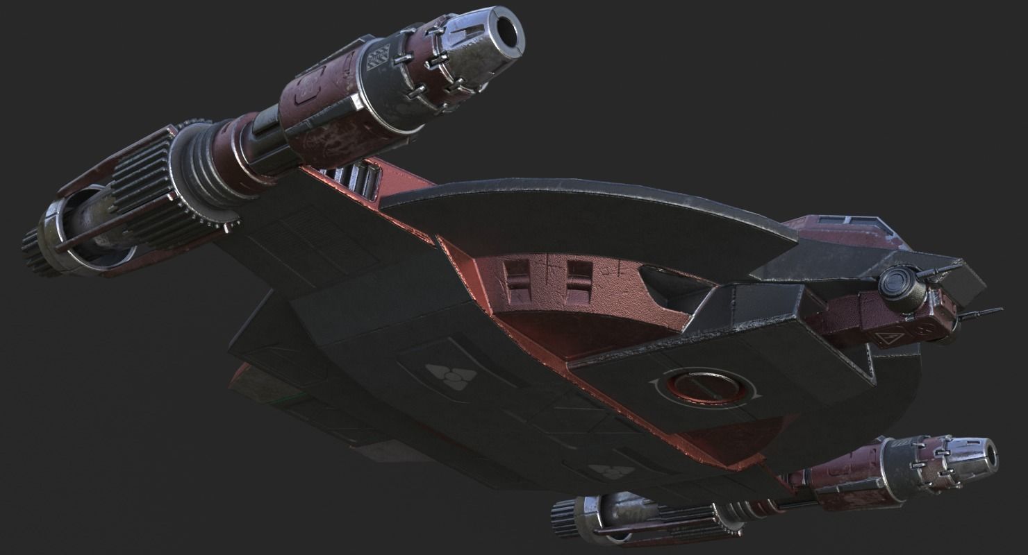 3D model Lancer Class Spaceship Vray VR / AR / low-poly | CGTrader