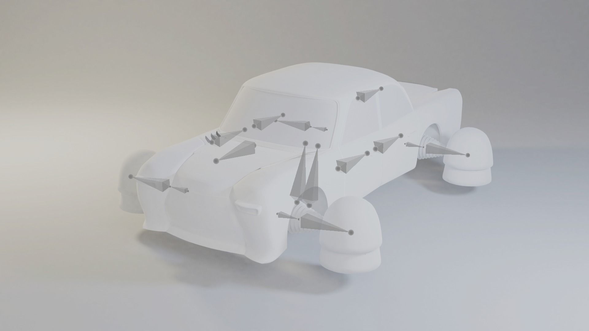 3D model Rocket-powered car VR / AR / low-poly | CGTrader