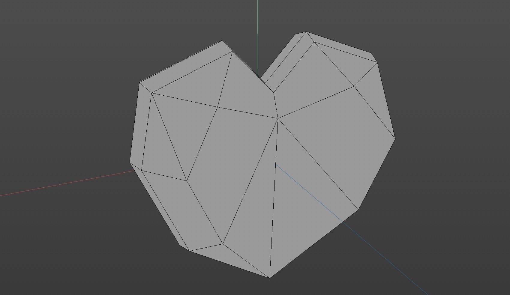 Low poly hearth polygonal heart 3D model 3D printable | CGTrader