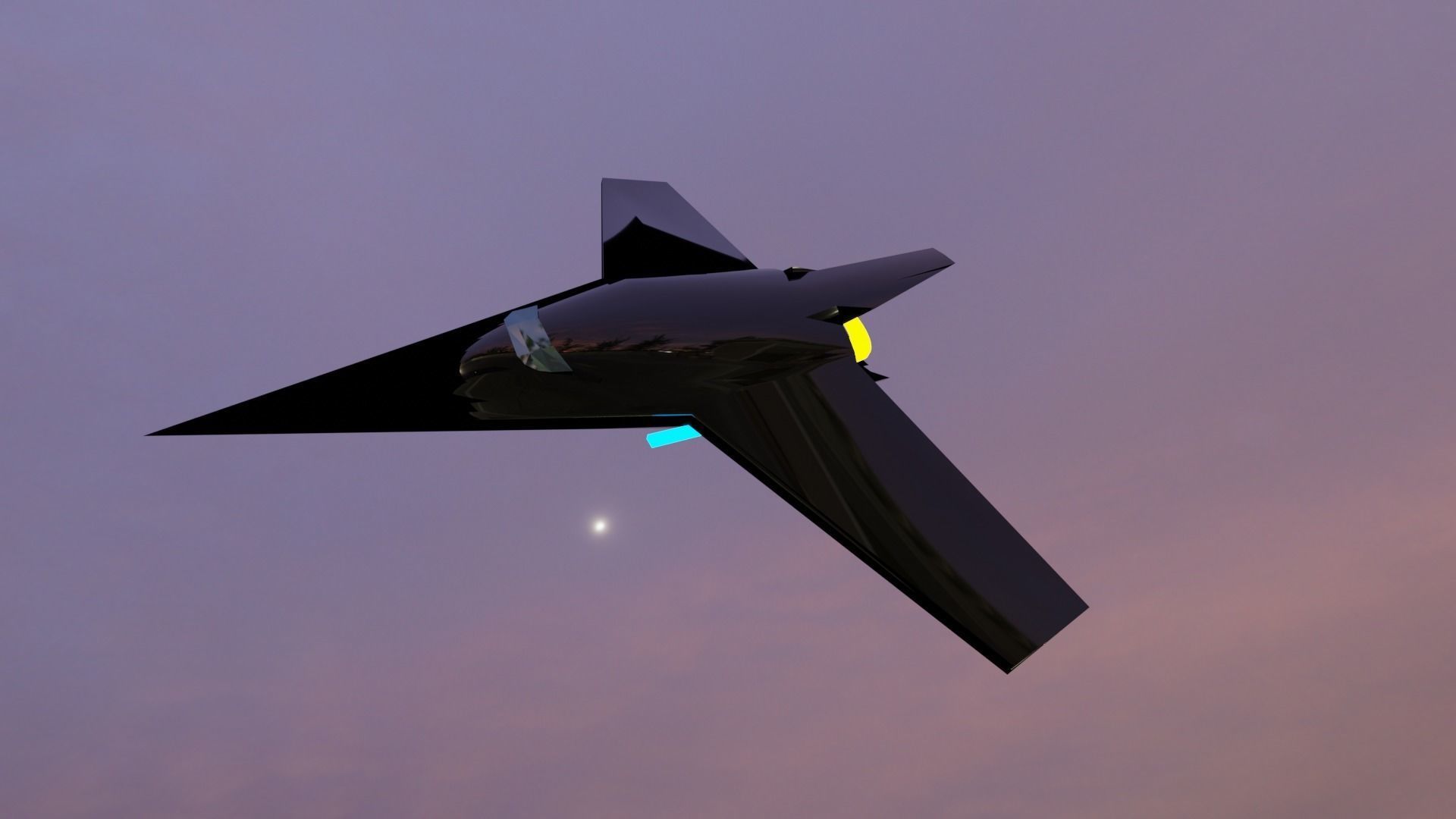 Sci-fi Stealth Plane free VR / AR / low-poly 3D model | CGTrader