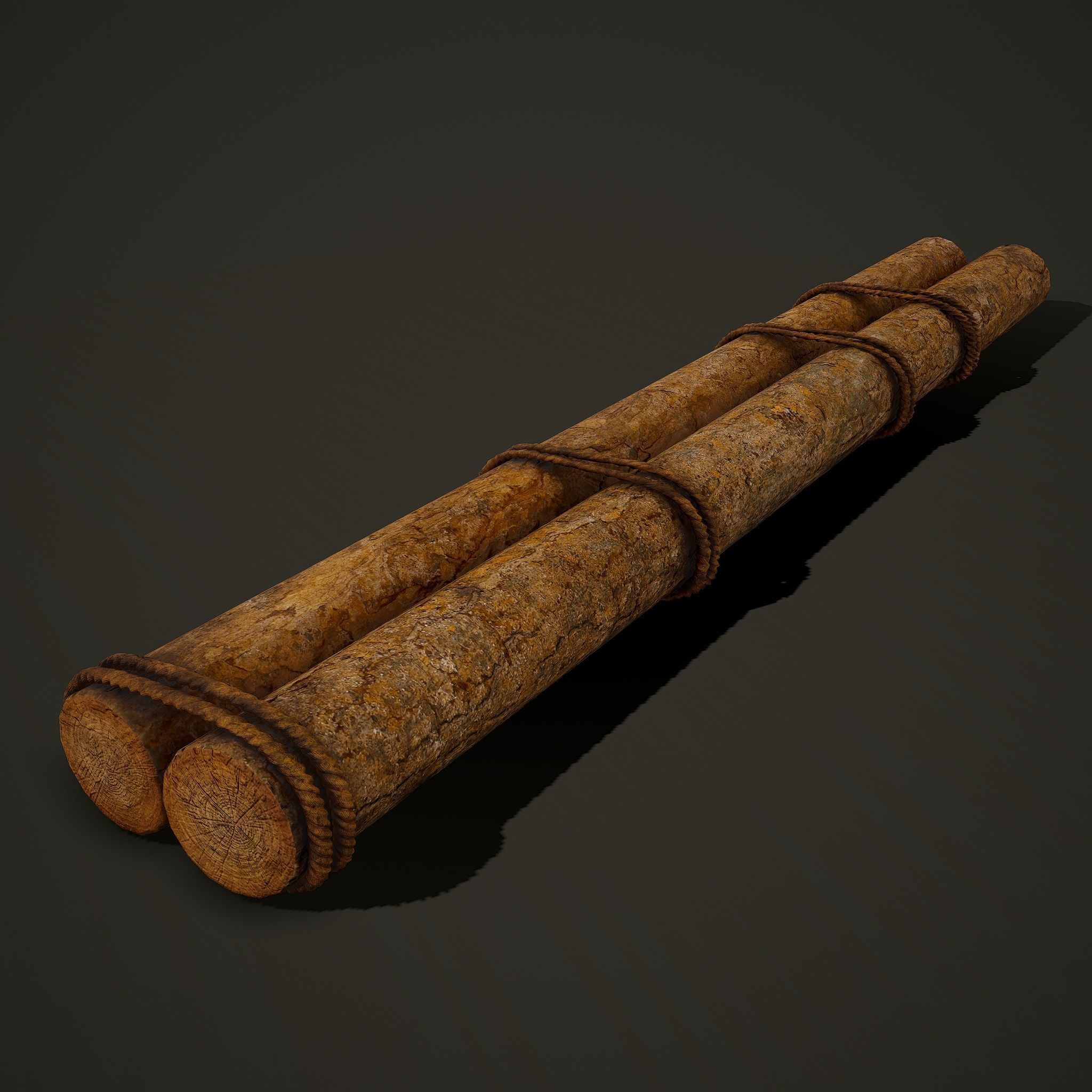 Tied Logs with Rope 3D model | CGTrader