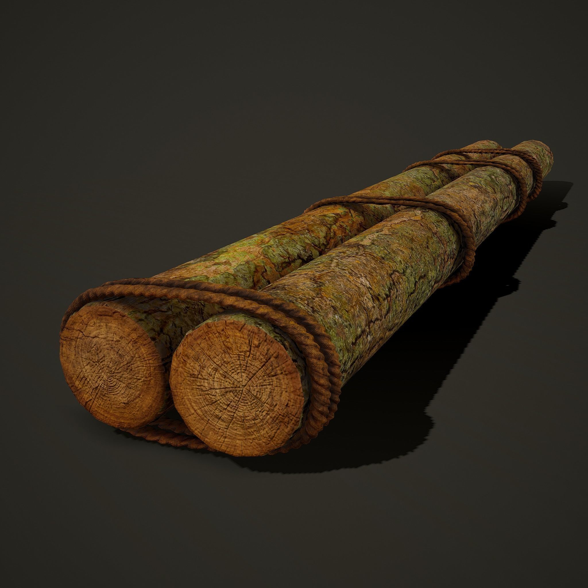 Tied Logs with Rope 3D model | CGTrader