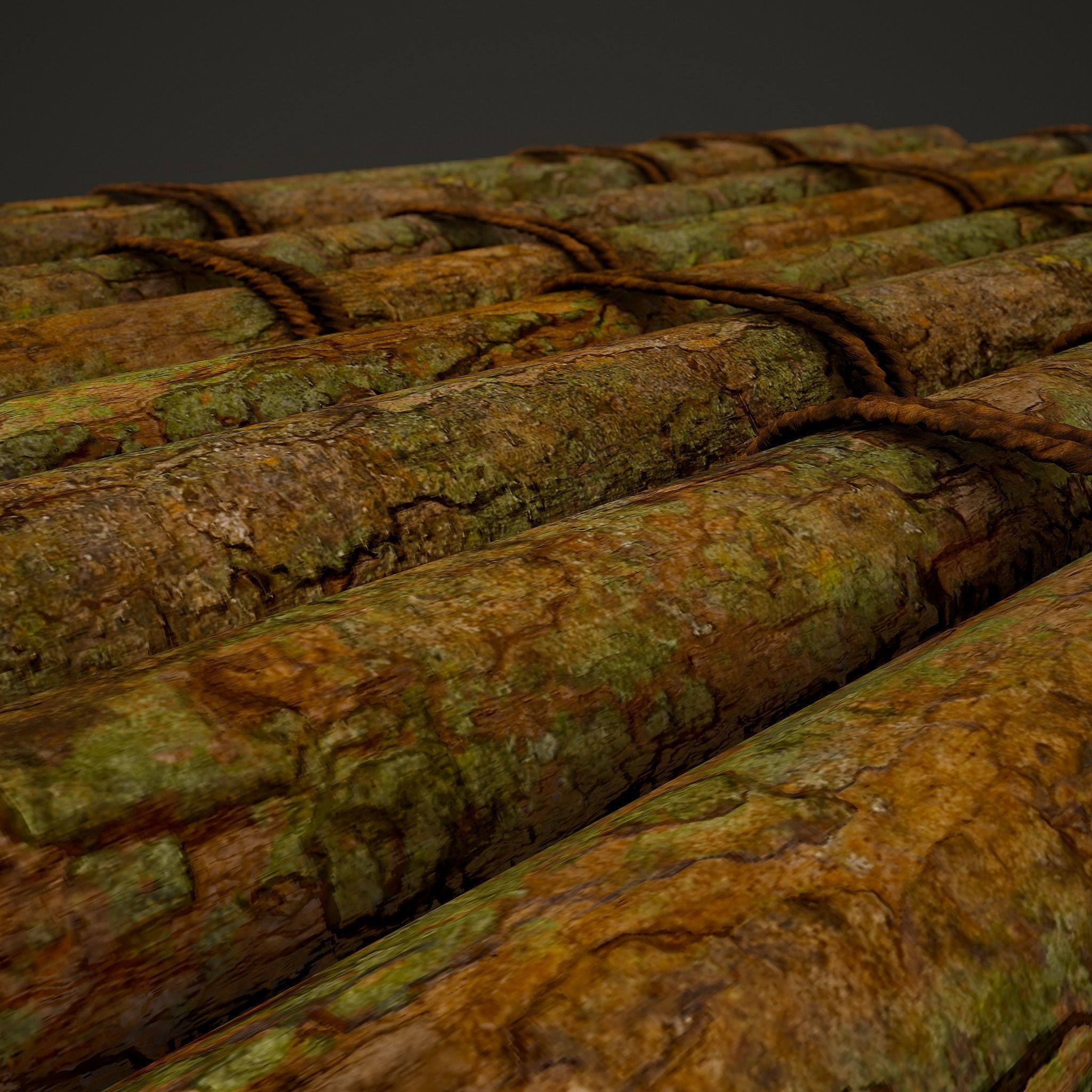 Tied Logs with Rope 3D model | CGTrader