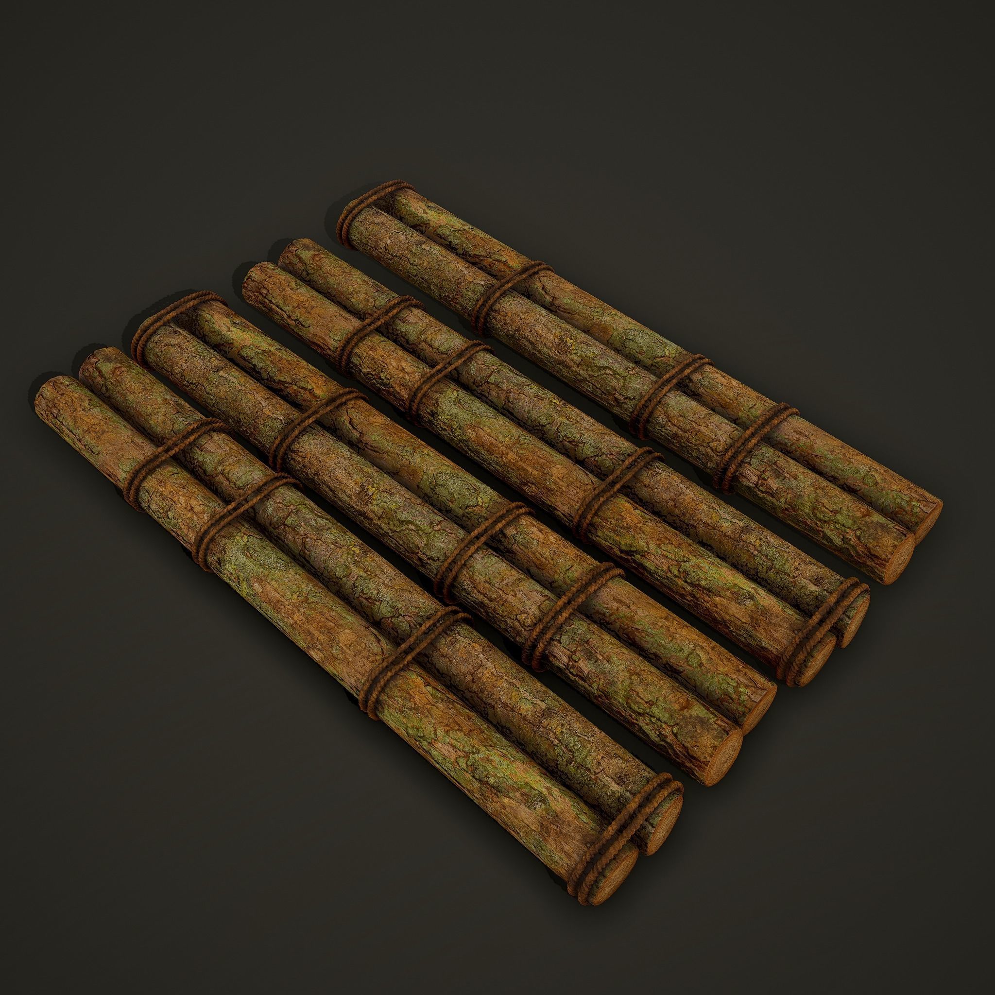 Tied Logs with Rope 3D model | CGTrader