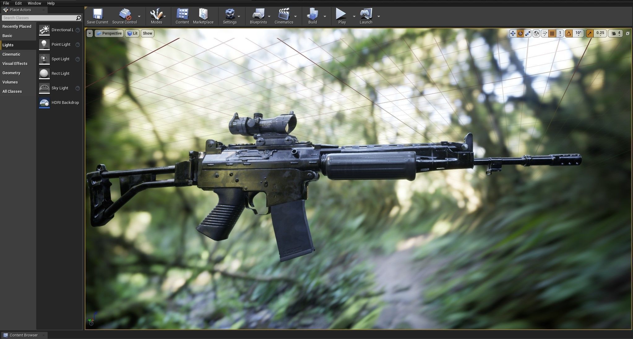 3D model FN Style NATO Rifle with Scope VR / AR / low-poly | CGTrader