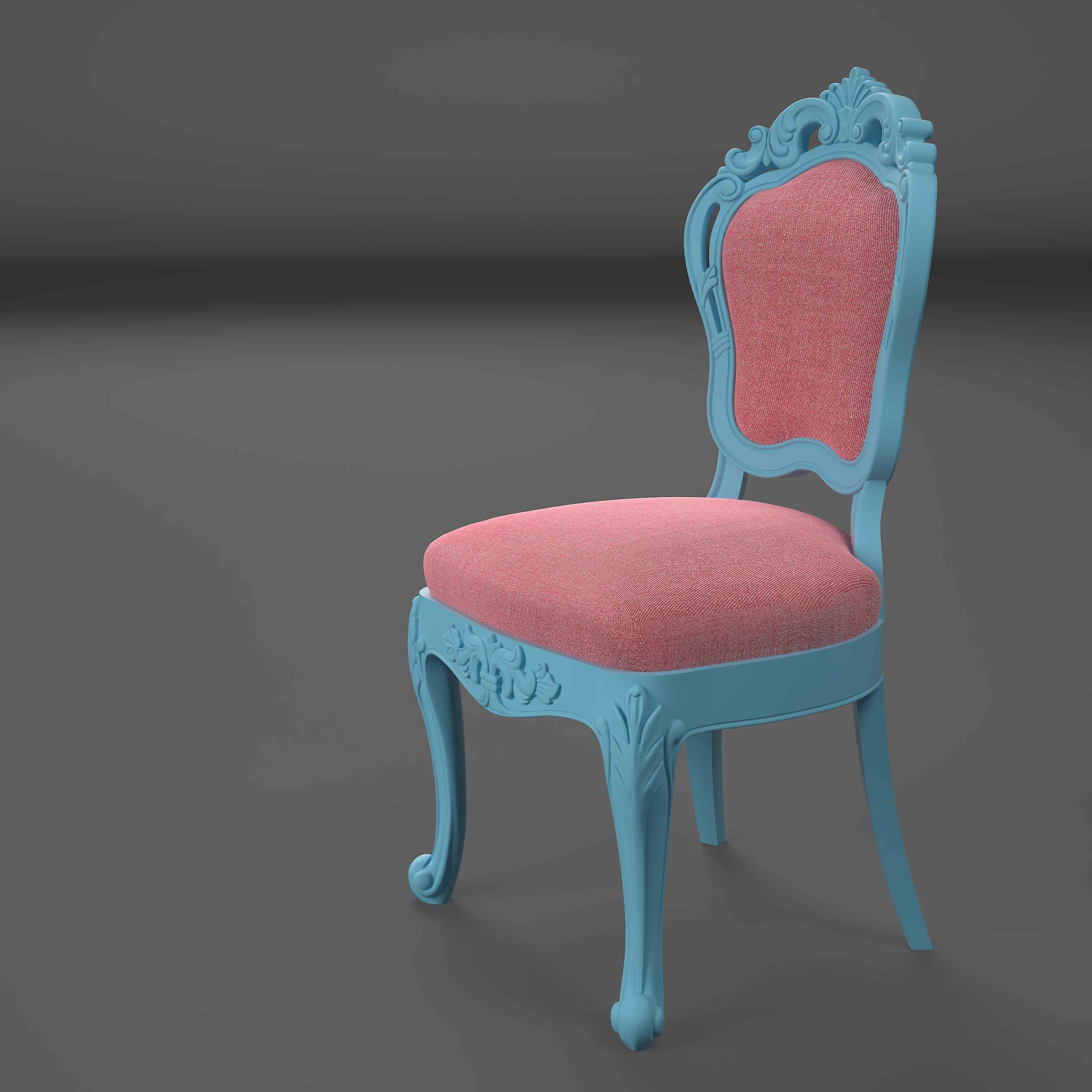 Elegant Painted wood chair render ready vray and corona 3D model | CGTrader