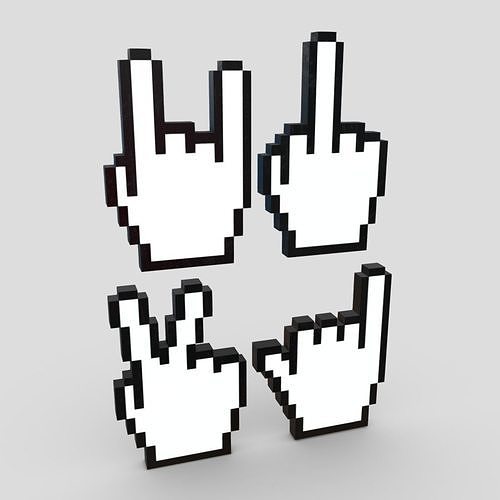 3D model Cursor Hand Pack 2 VR / AR / low-poly | CGTrader