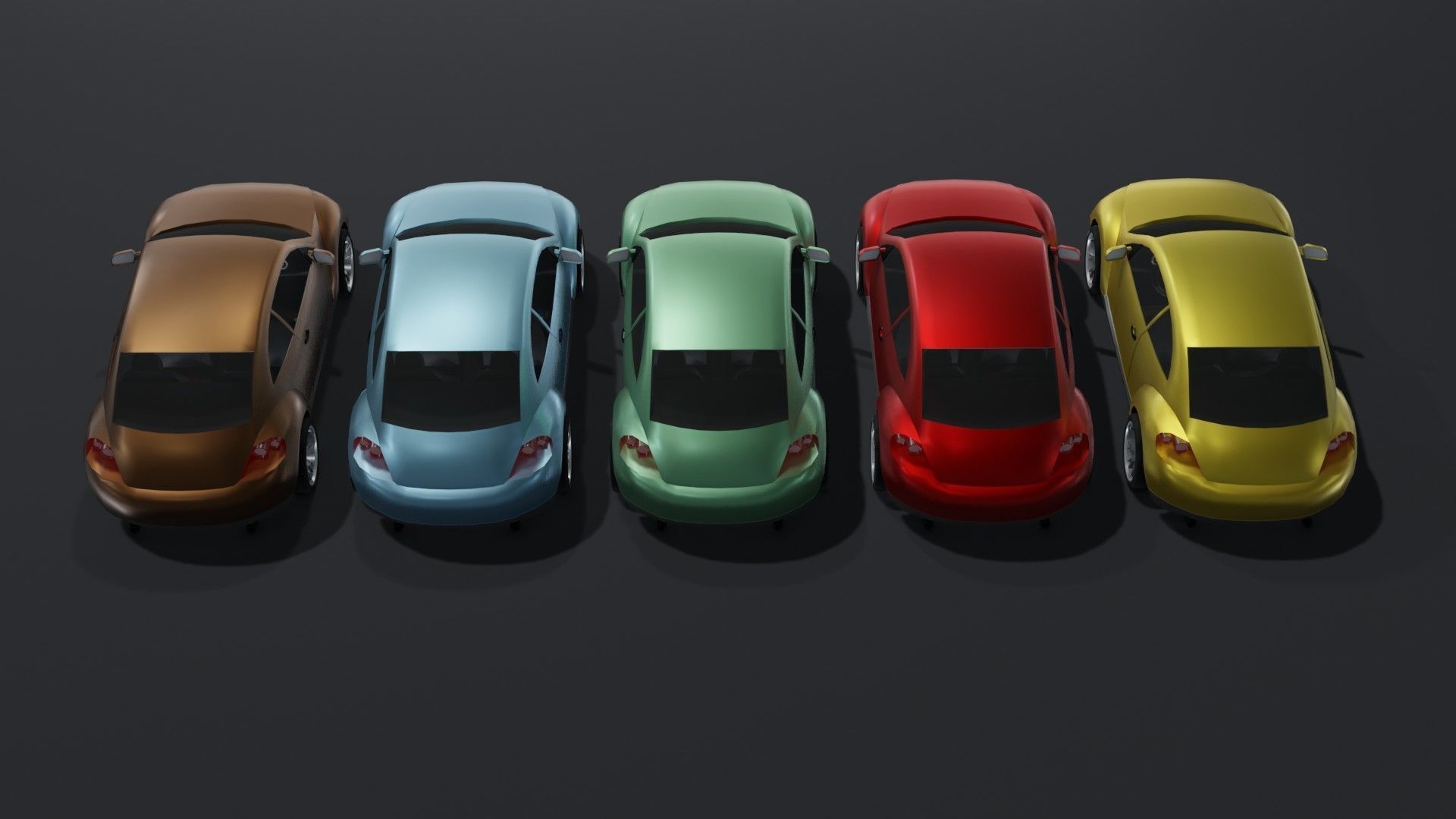 3D model Generic Compact Car With Interior Lowpoly 3D Model VR / AR ...