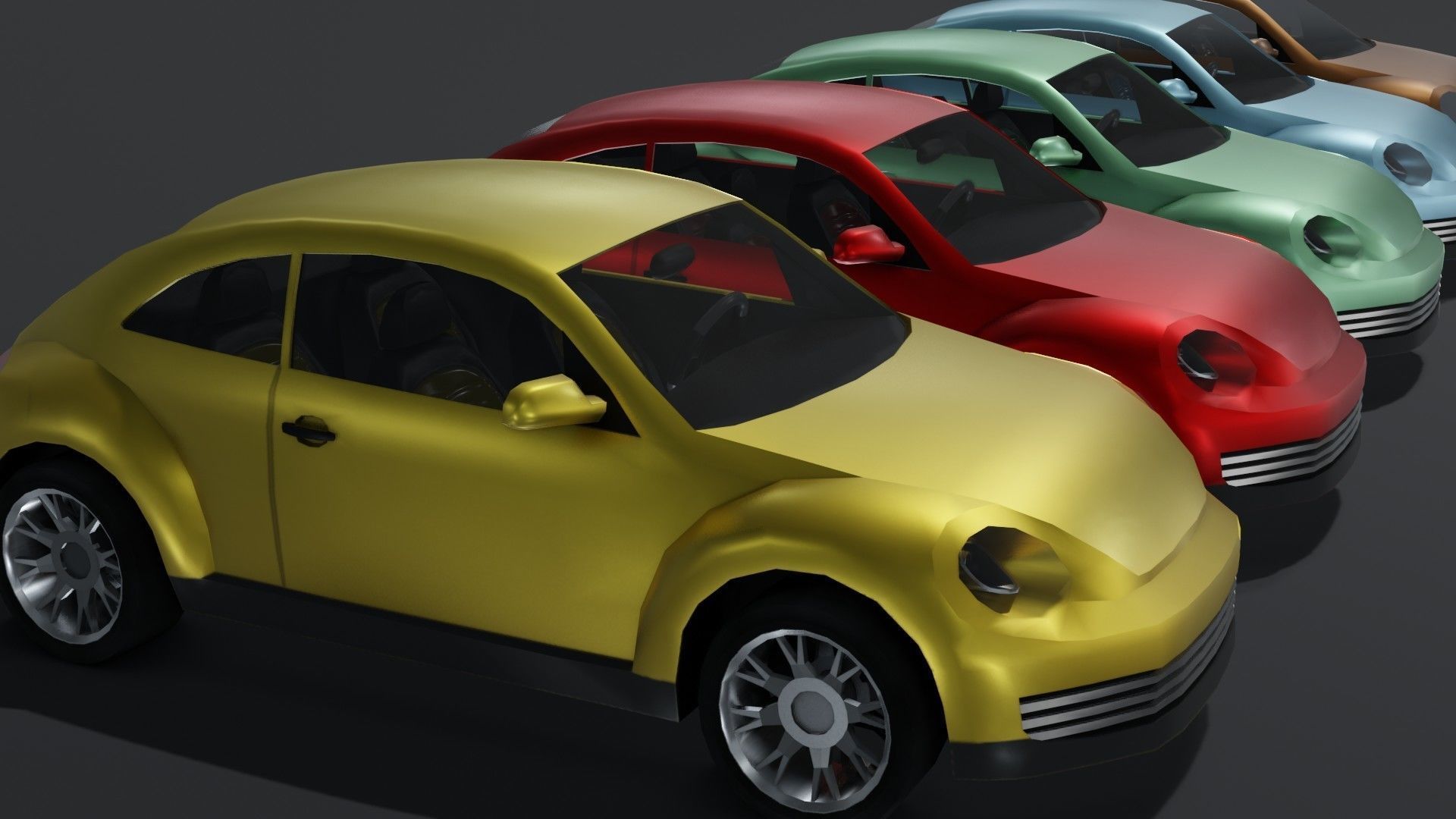 3D model Generic Compact Car With Interior Lowpoly 3D Model VR / AR ...