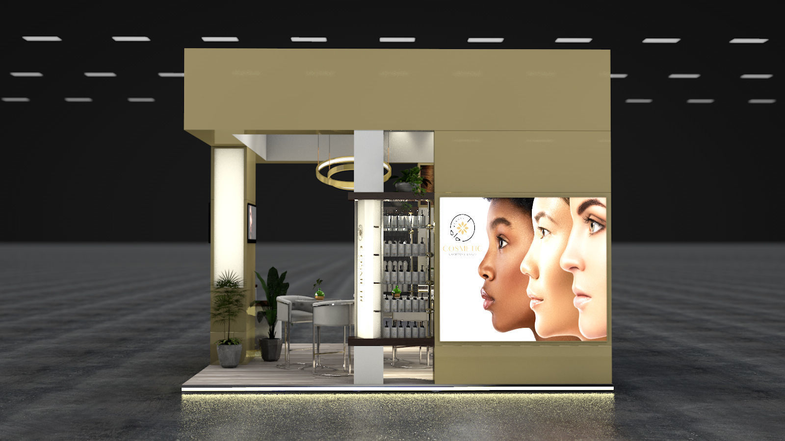 cosmetic trade exhibition stand 3D model | CGTrader