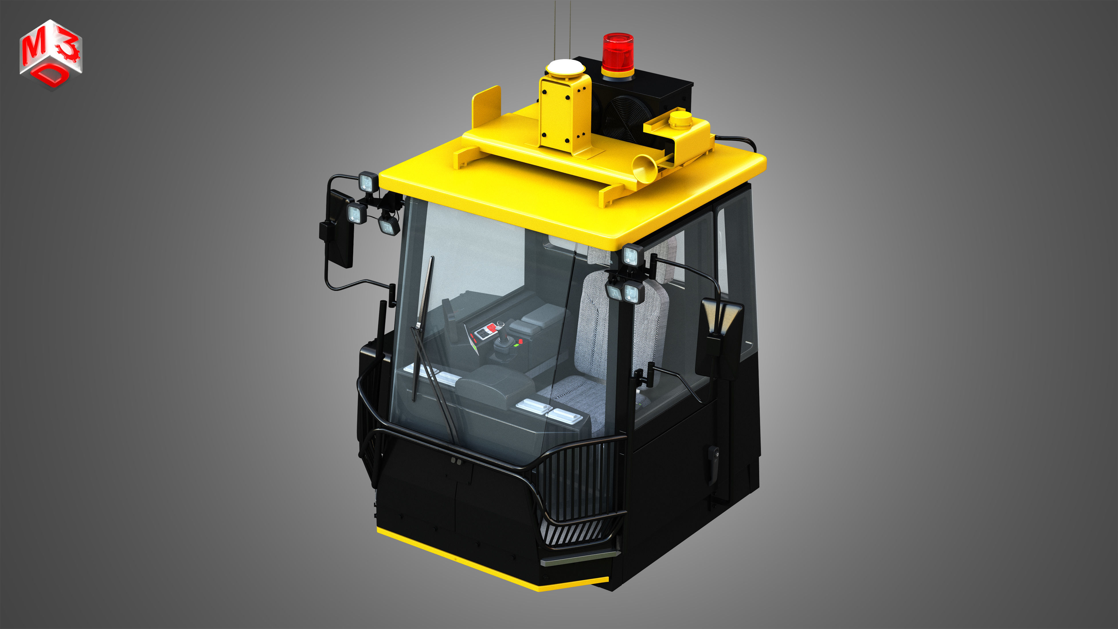 Driving Cabin - Landfill Compactor 3D model | CGTrader