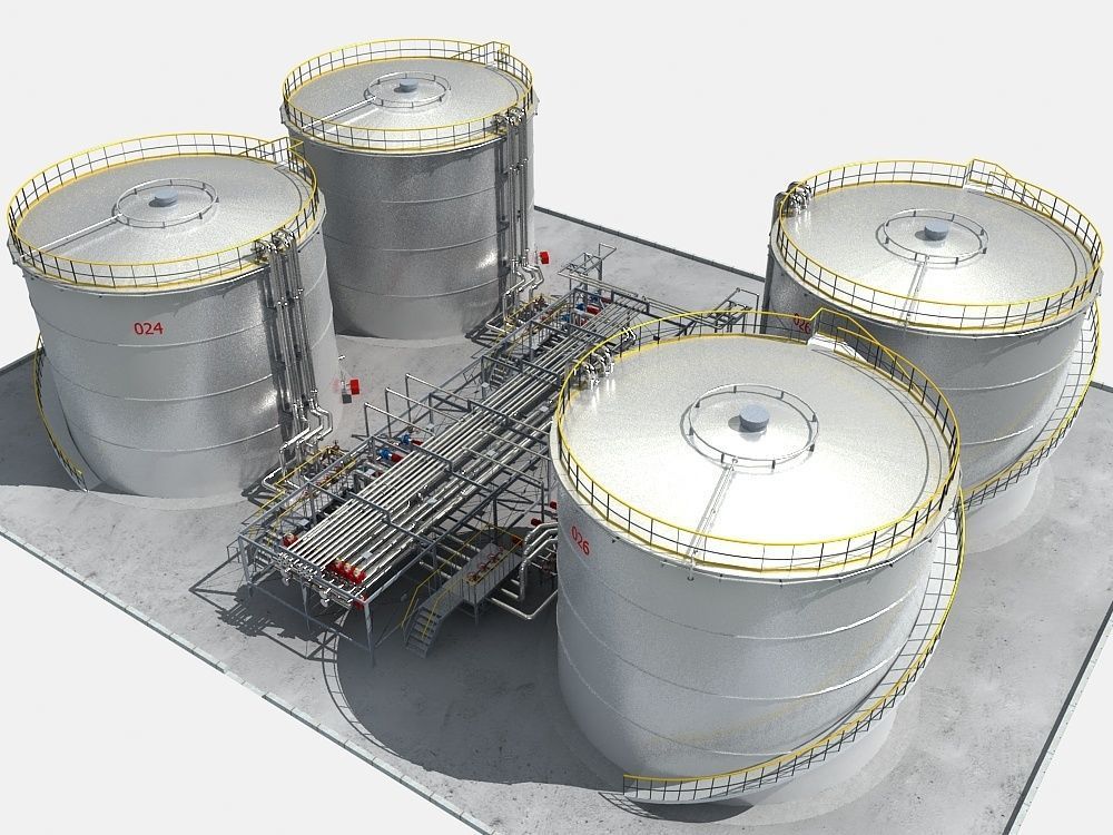 3D pipeline Oil Tank | CGTrader