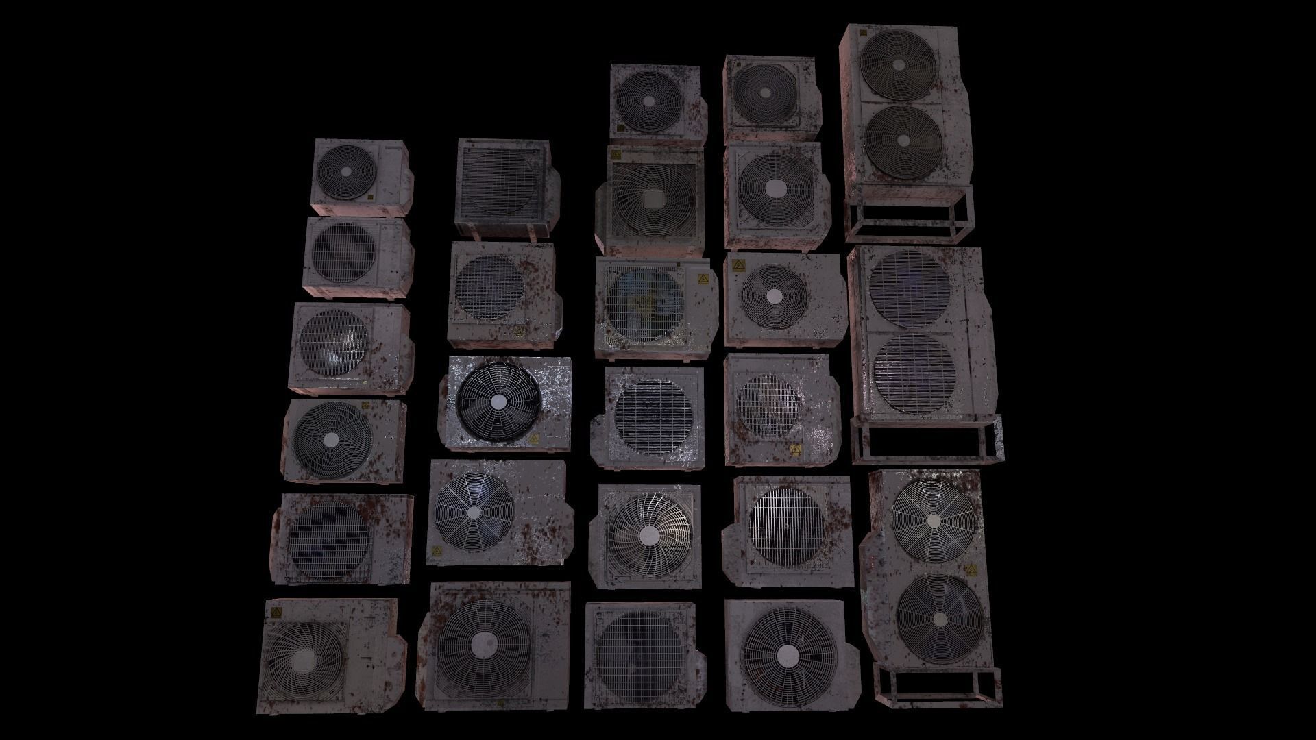 3D model 26 Air Conditioner Clean And Dirty Textures With One Texture ...