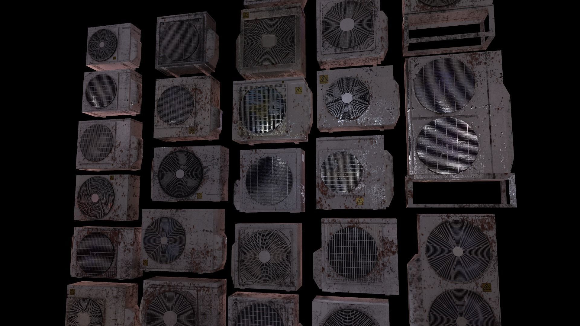 3D model 26 Air Conditioner Clean And Dirty Textures With One Texture ...