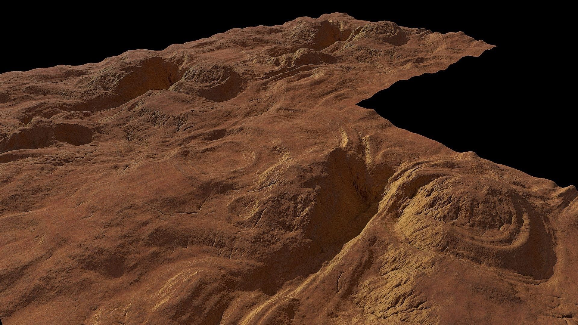 3D model Tileable sci fi Venus landscape environment asset VR / AR ...