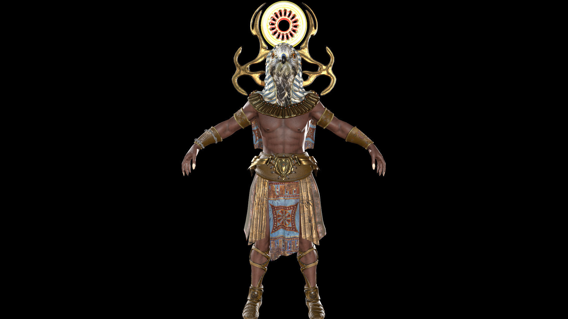 3D model Ra egyptian god VR / AR / low-poly rigged | CGTrader