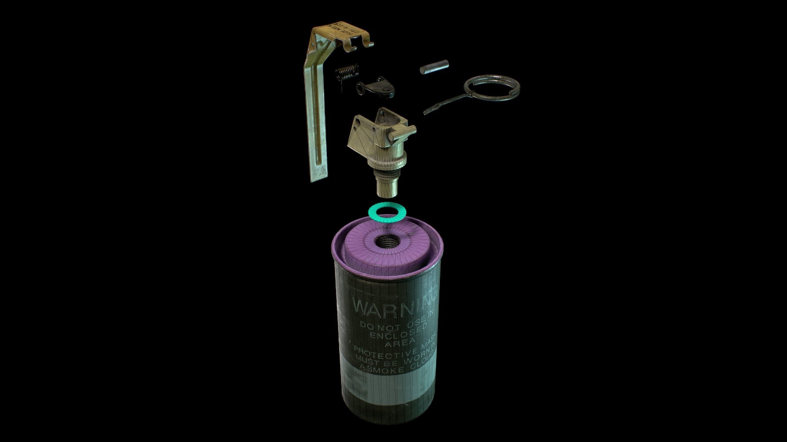 3D model M18 and M83 Smoke Grenades VR / AR / low-poly | CGTrader