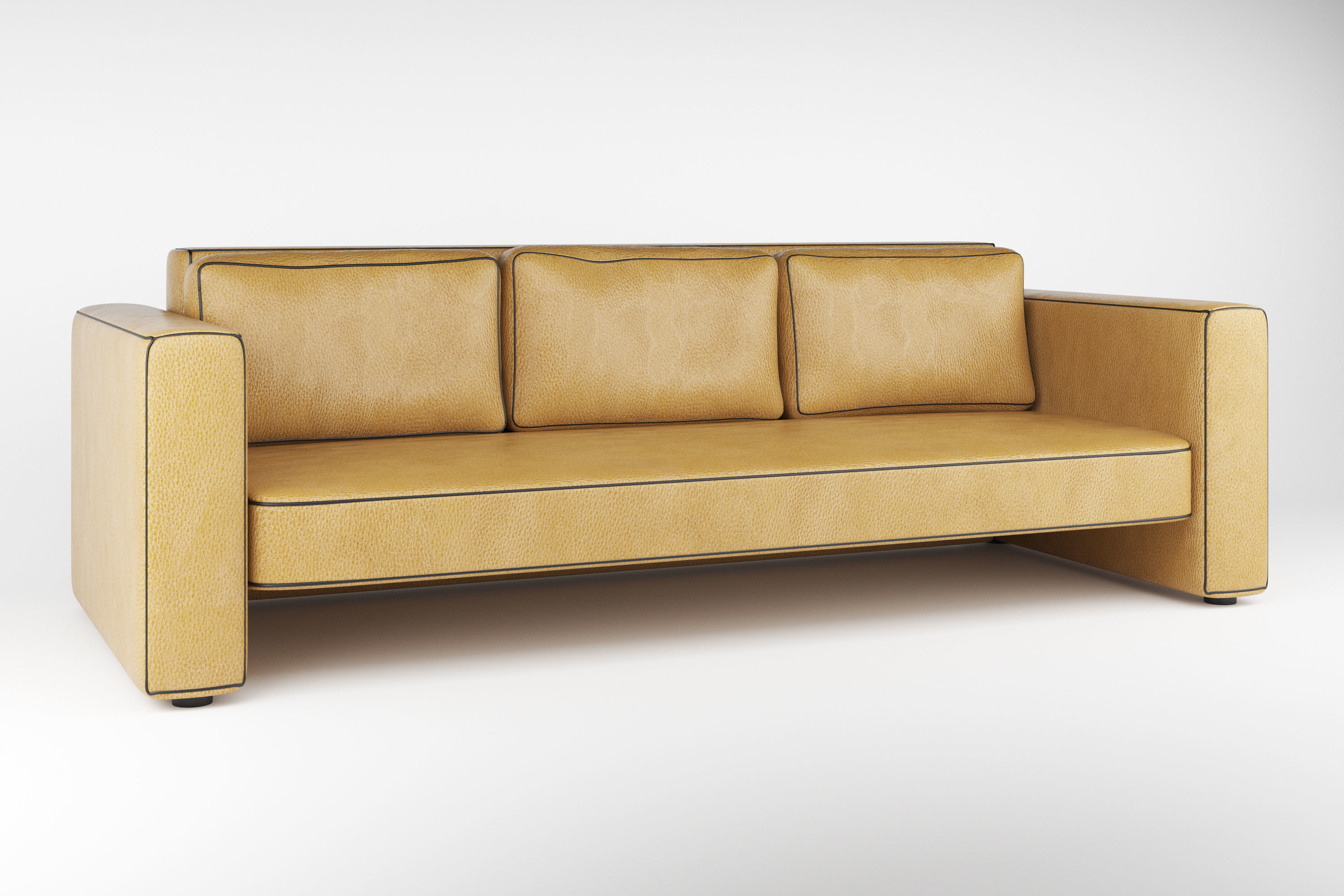 Leather sofa Contour 3D model | CGTrader