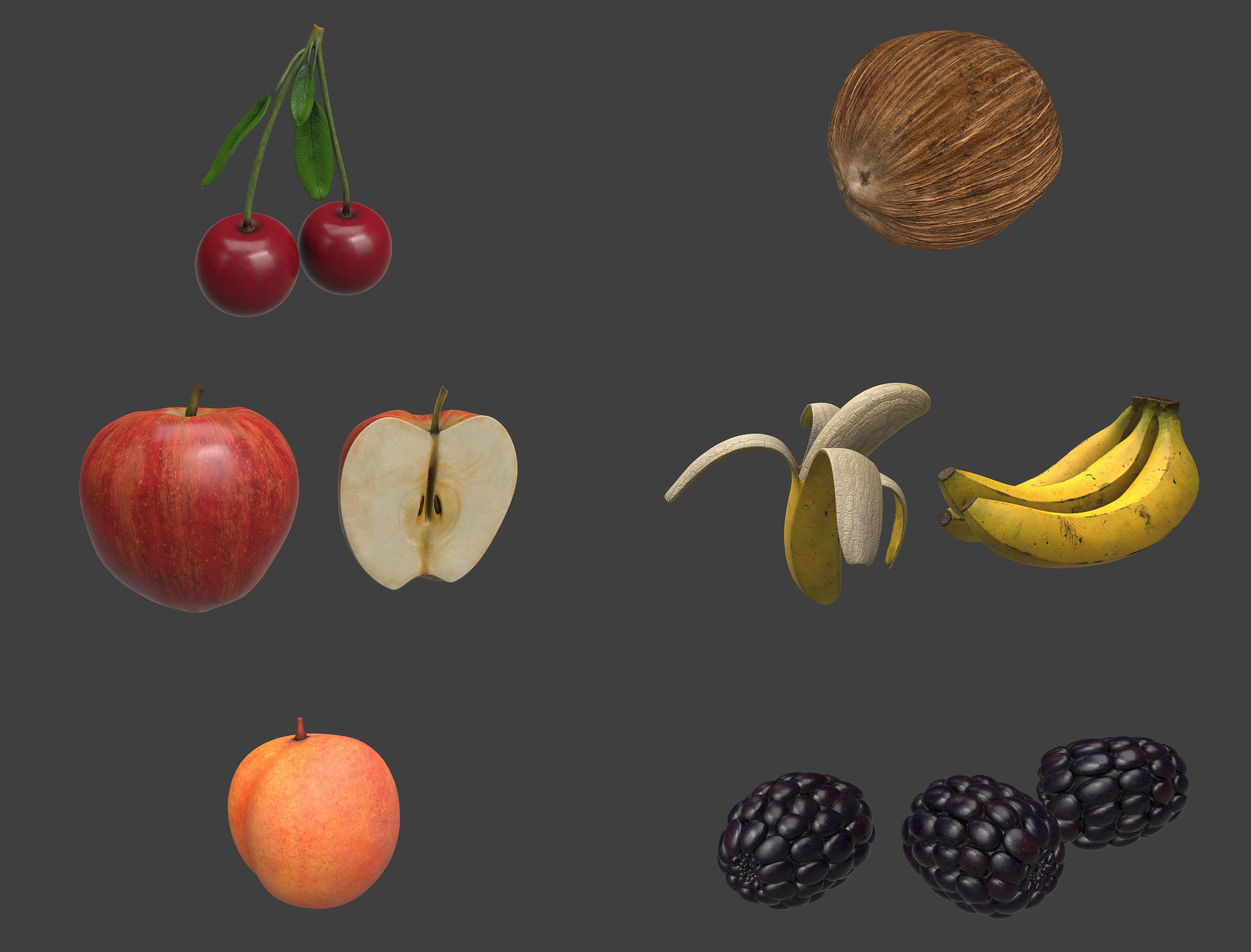 3D model Fruit Pack Part 1 VR / AR / low-poly | CGTrader