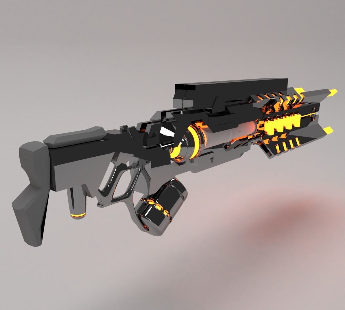 3D Future gun sci-fi weapon 3D model | CGTrader