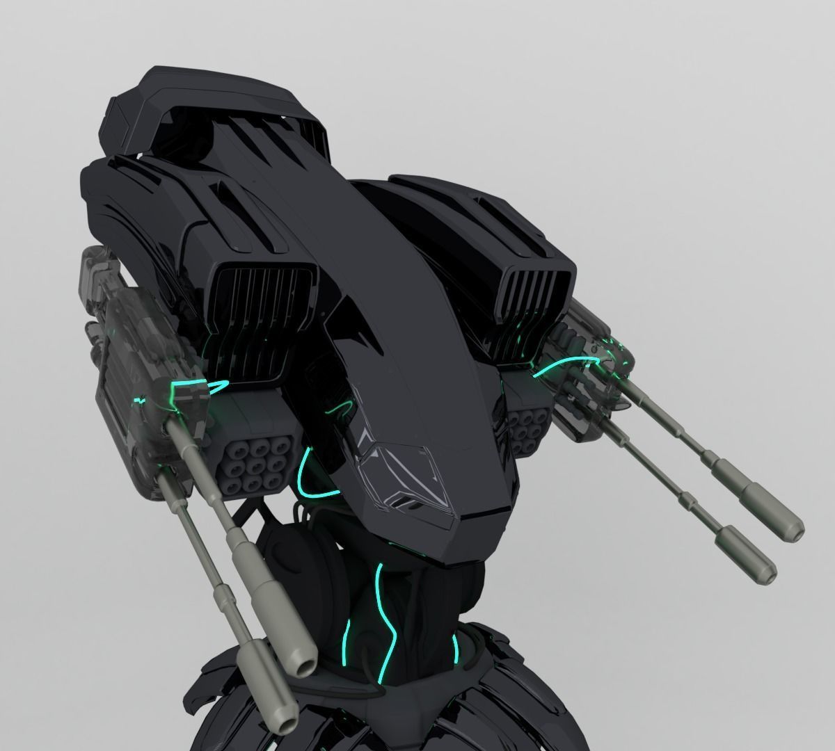 3D turret model space robot 3D model | CGTrader