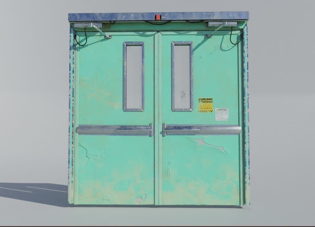 3D model Hosptial Door HPL - with 4k PBR textures Game Ready VR / AR ...