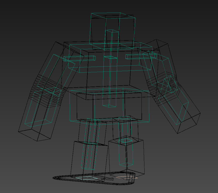 Minecraft Fat Giant Rigged Animated 3D model animated rigged | CGTrader