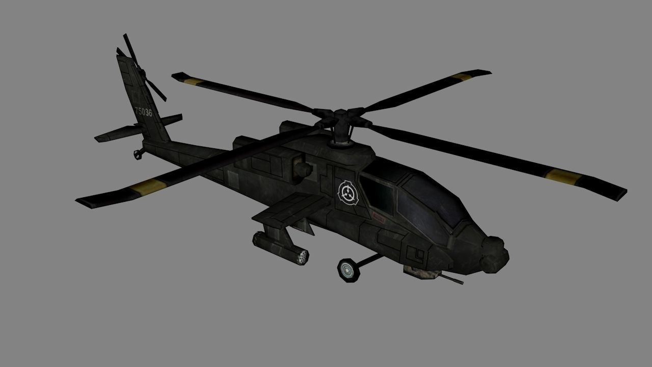 SCP Apache Helicopter ---ORIGINAL--- free VR / AR / low-poly 3D model ...
