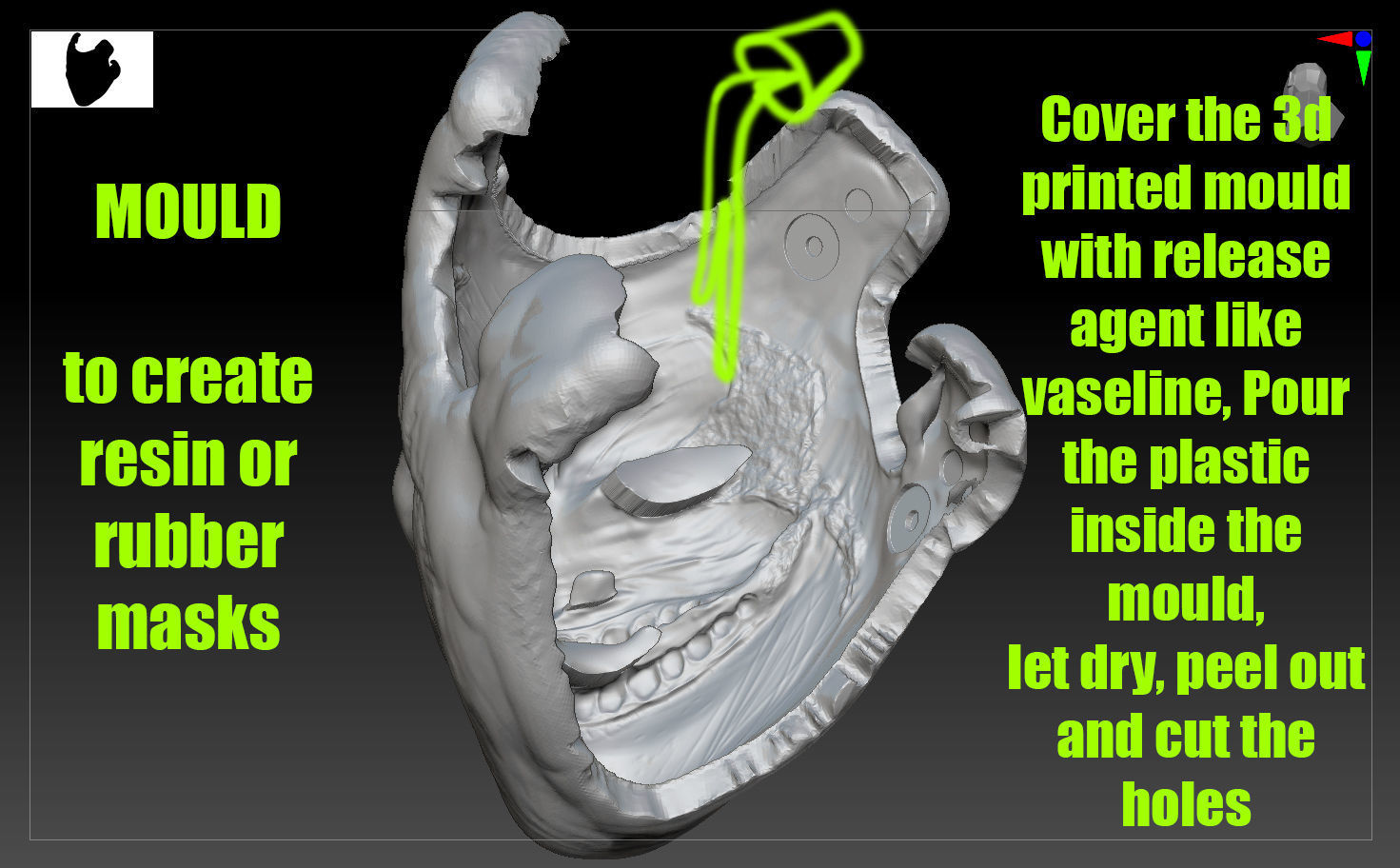WWE Fiend Bray Wyatt Mask 3D model 3D printable | CGTrader