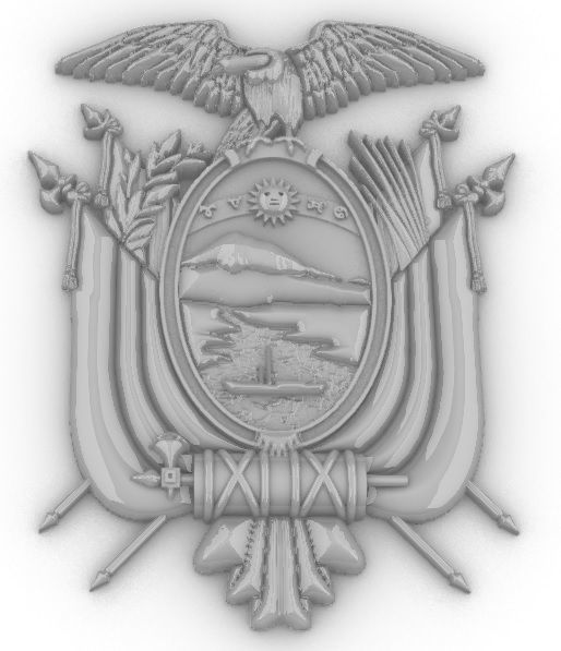 Ecuador Shield - Escudo de Ecuador 3D model 3D printable | CGTrader