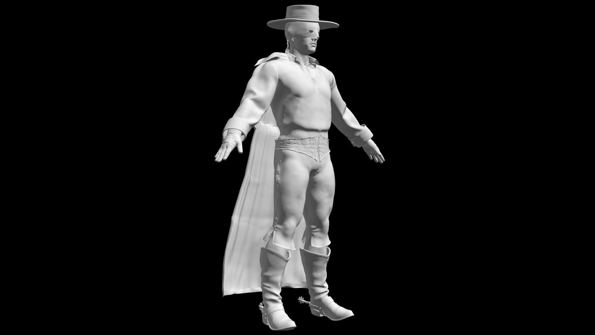 El Zorro 3D model animated rigged | CGTrader