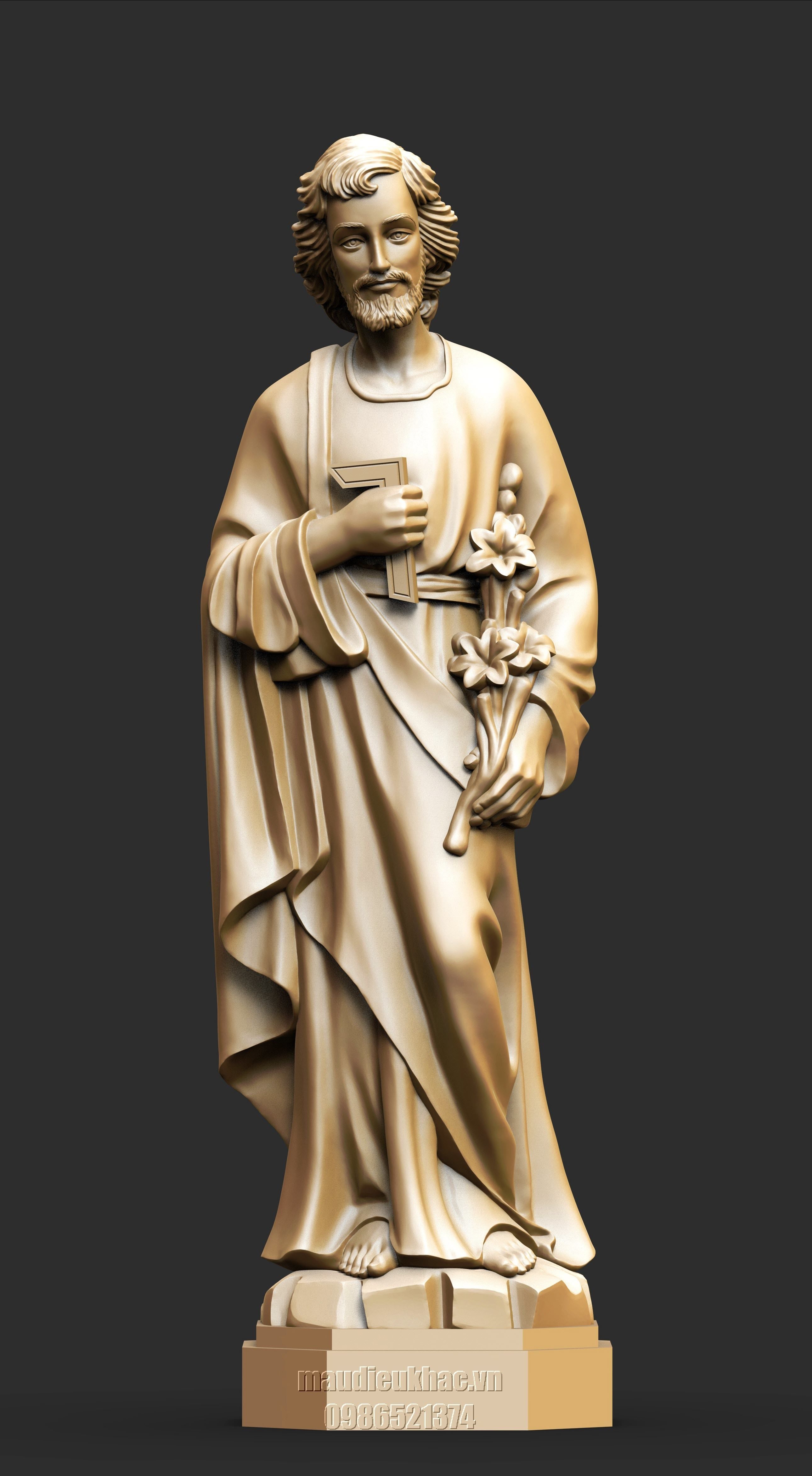 Saint Joseph Worker 3D model 3D printable | CGTrader