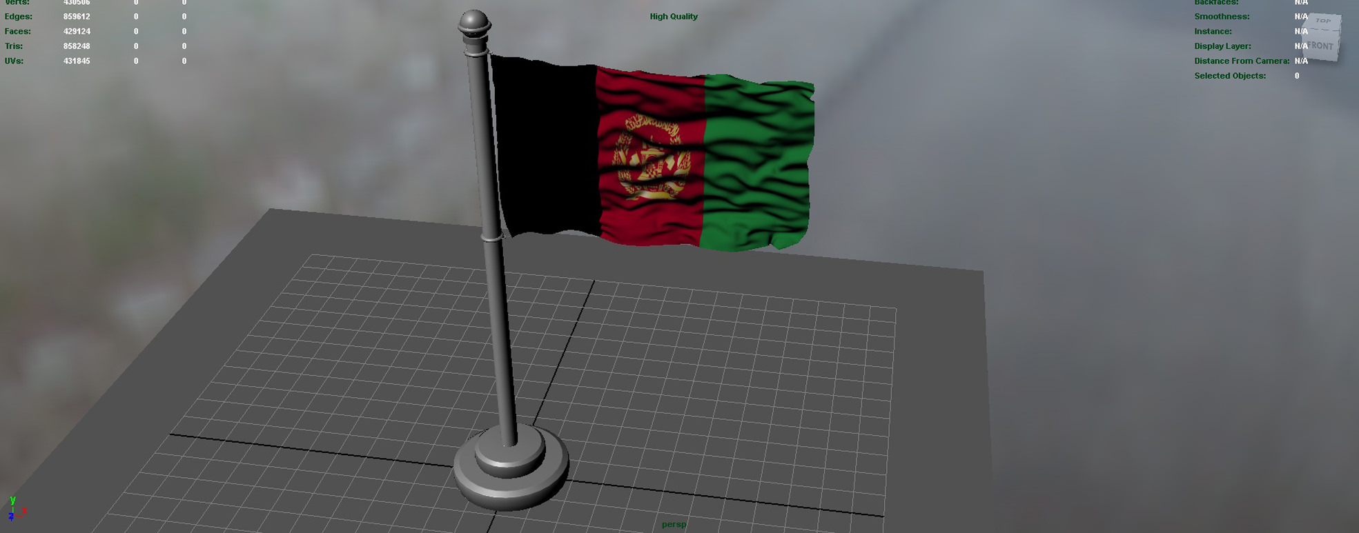 Afghanistan Flag 3D model | CGTrader