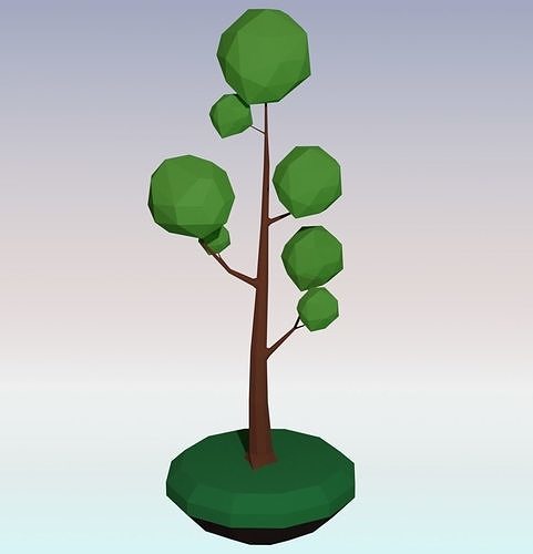Simple 3D low poly tree free VR / AR / low-poly 3D model | CGTrader