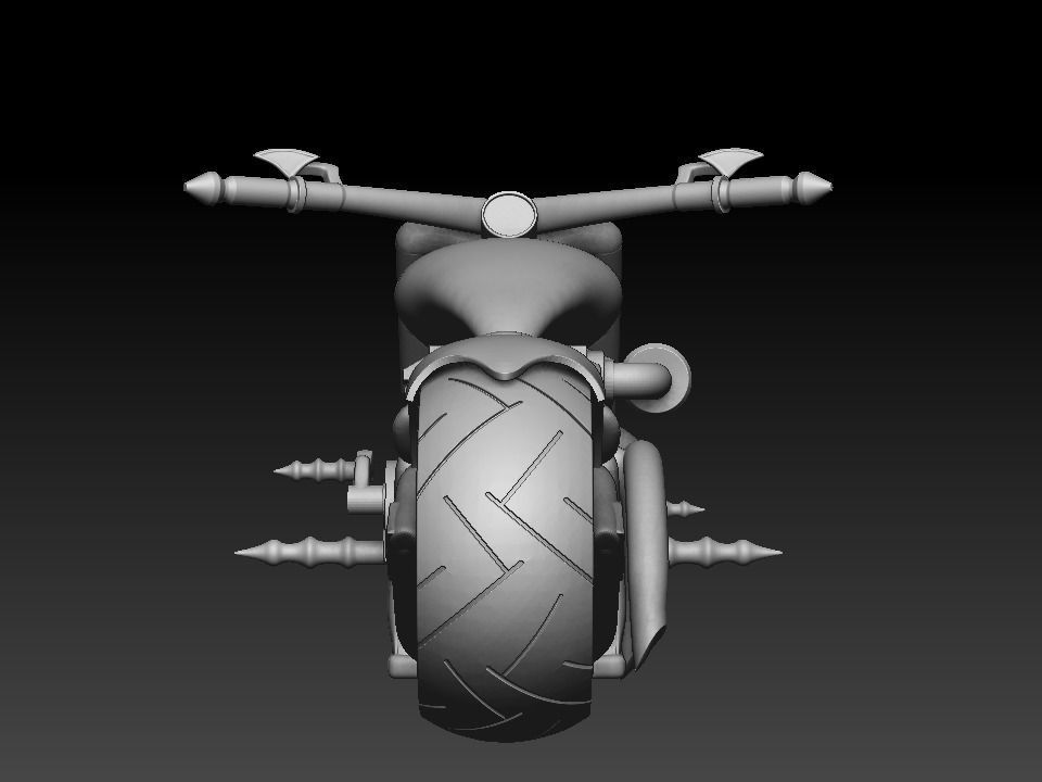 Chopper Motorcycle 3D model 3D printable | CGTrader