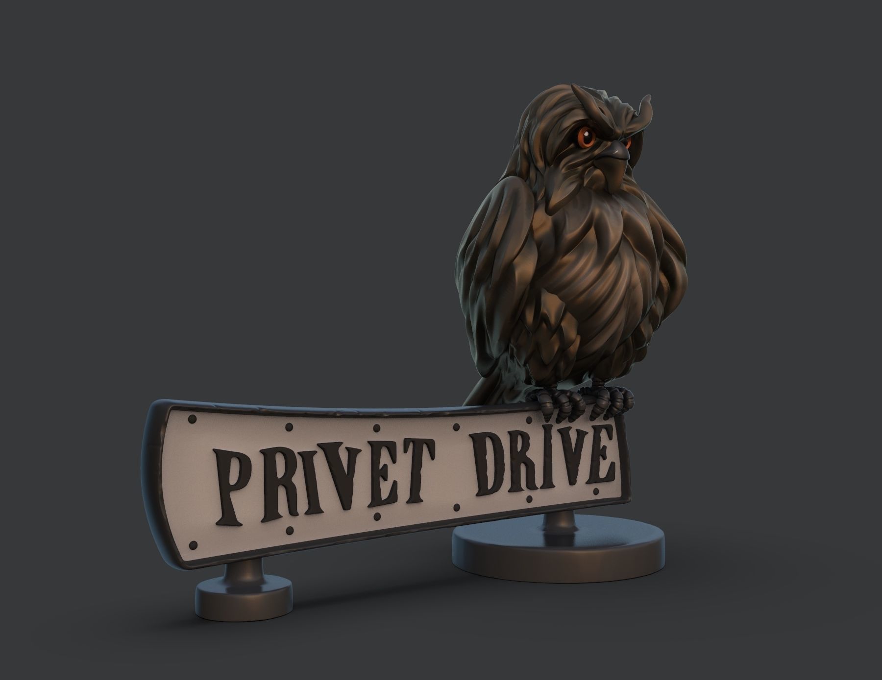 Privet drive sign 3D model 3D printable | CGTrader