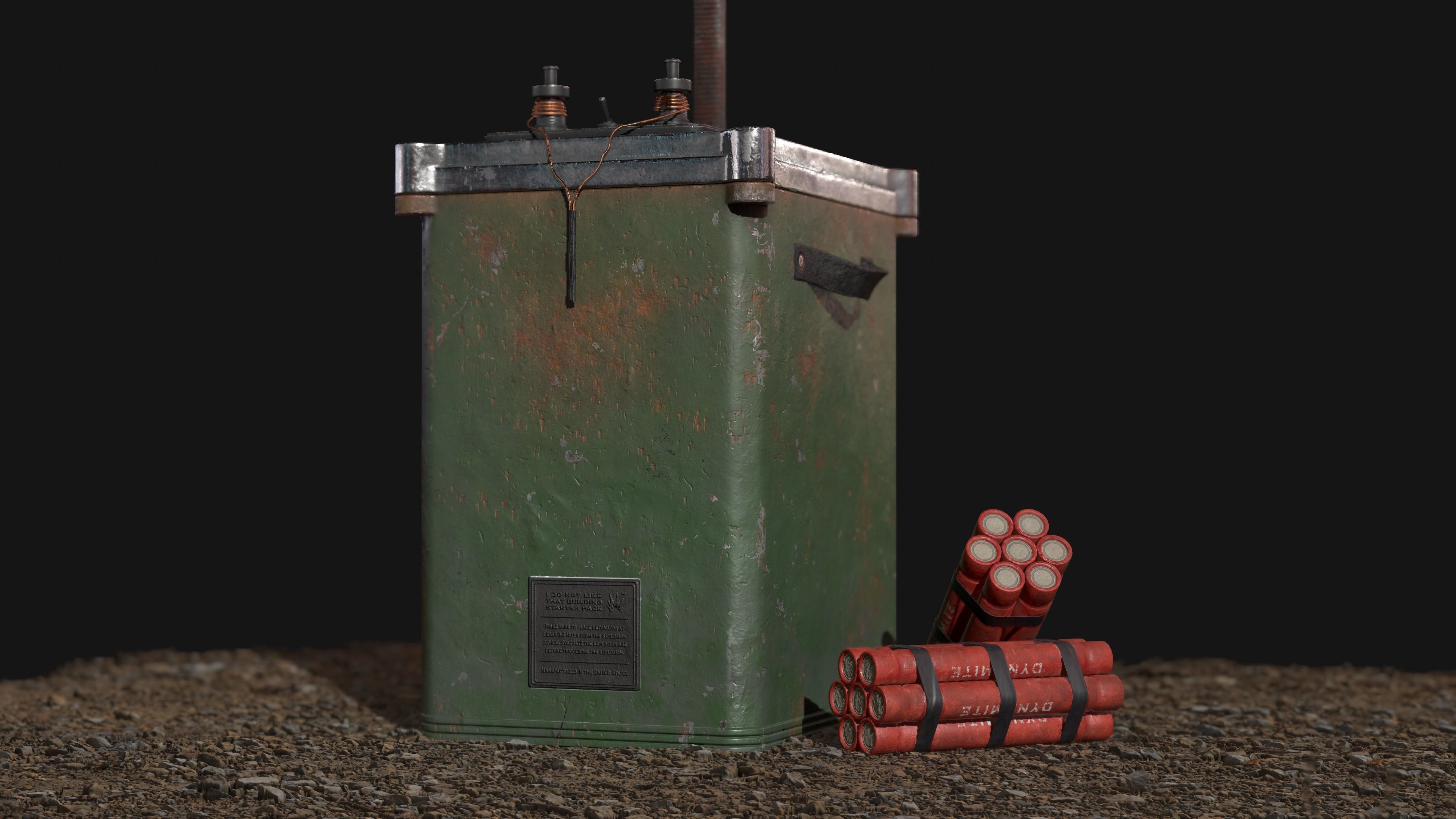3D model Dynamite Detonator VR / AR / low-poly | CGTrader