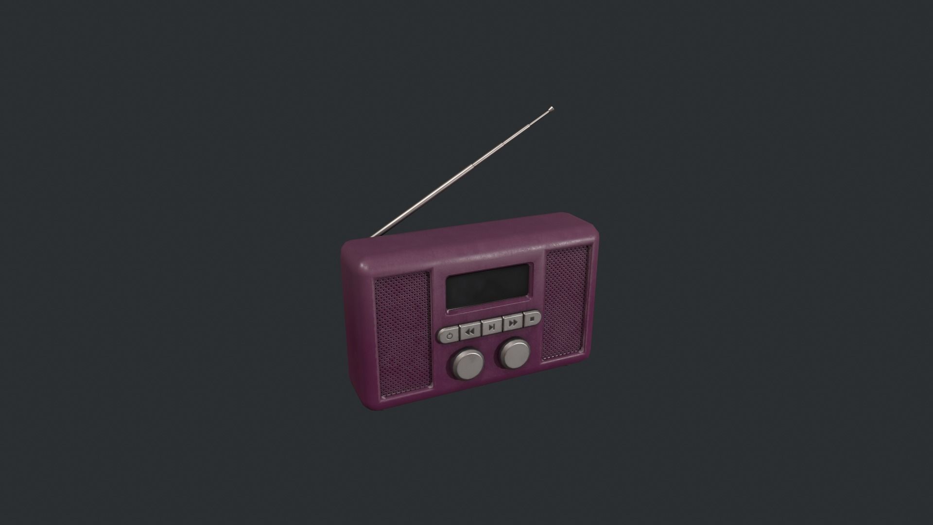 3D model Purple Portable Radio | CGTrader