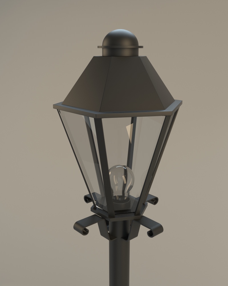 Colonial Street Lamp free 3D model | CGTrader