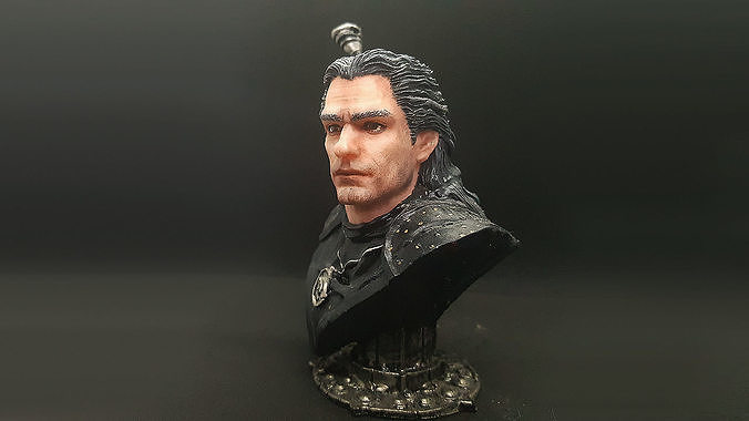 WITCHER GEROLT NETFLIX BUST MODEL FOR 3D PRINT 3D model 3D printable ...