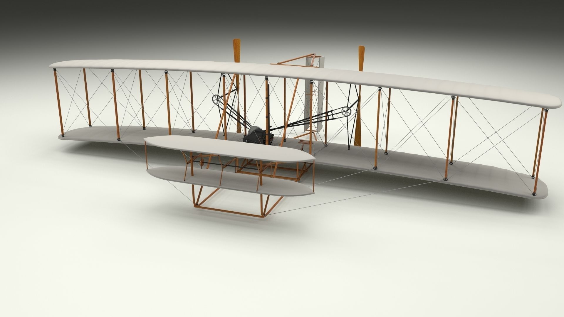 Rigged Wright Flyer 1903 3D model | CGTrader