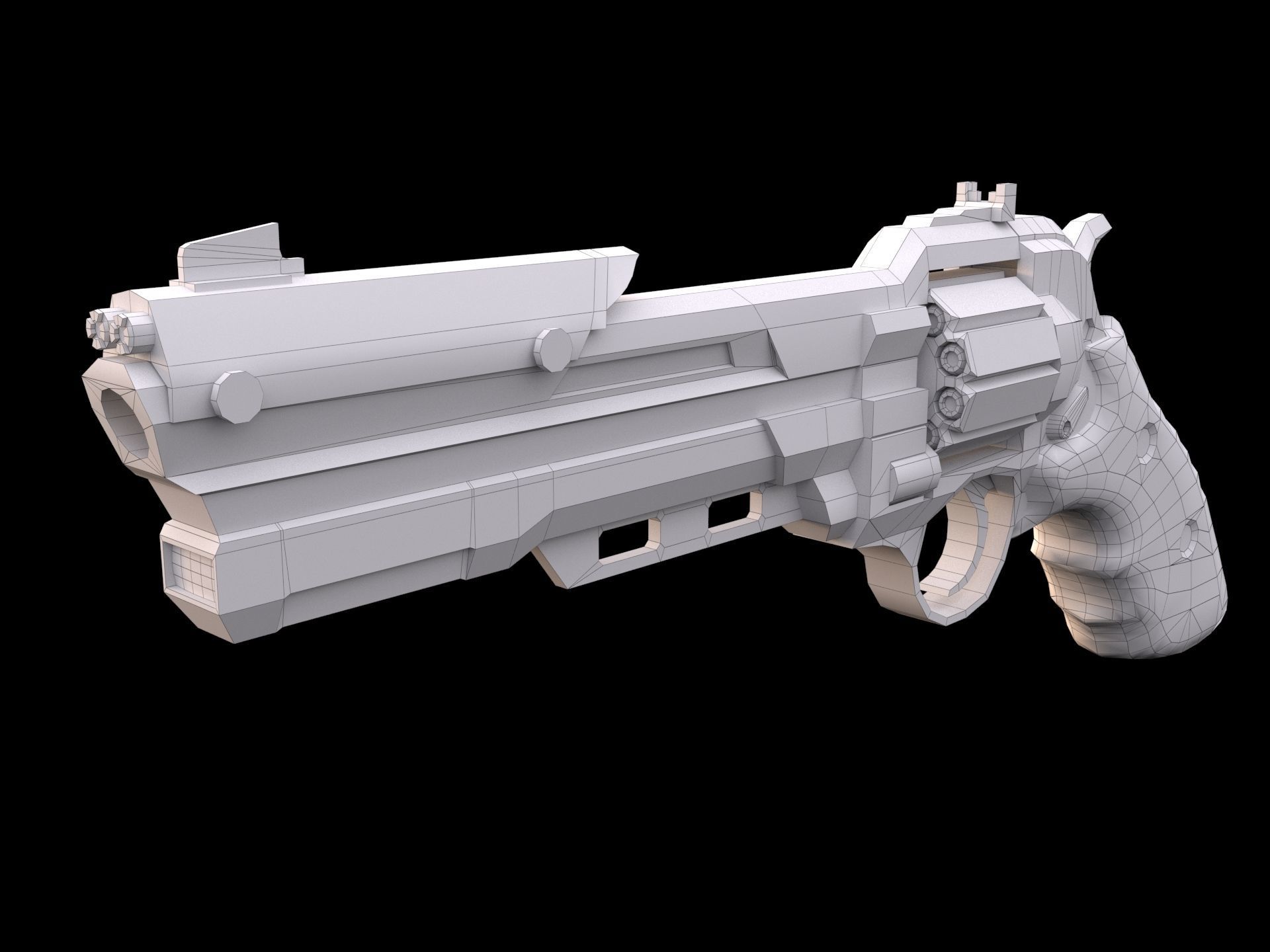 3D model Sci-Fi Revolver VR / AR / low-poly | CGTrader