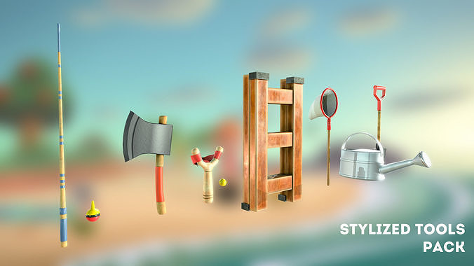 3D model Stylized Tools Pack VR / AR / low-poly | CGTrader