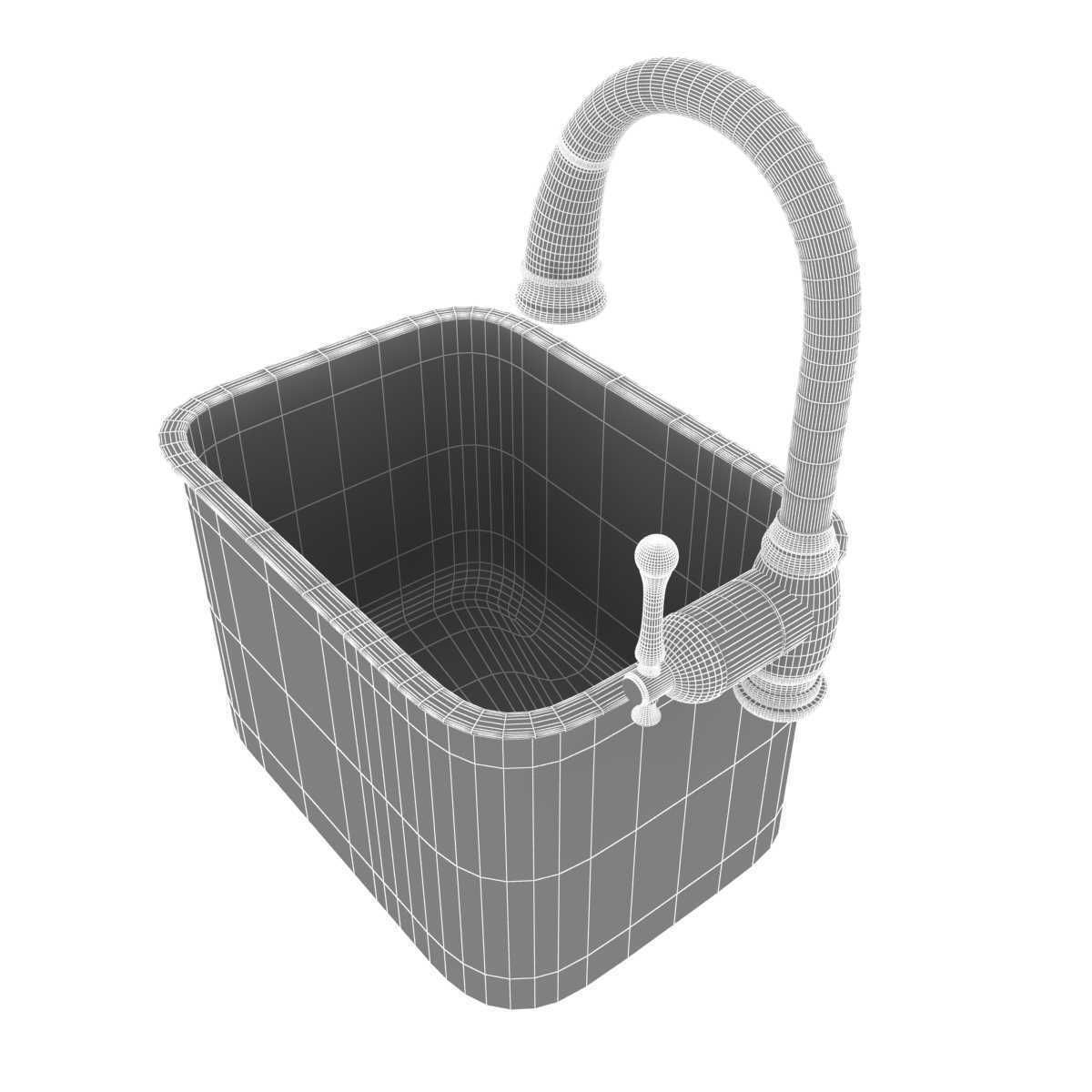 Grohe Bridgeford Faucet and Steel Queen Stainless Steel sink 3D model ...