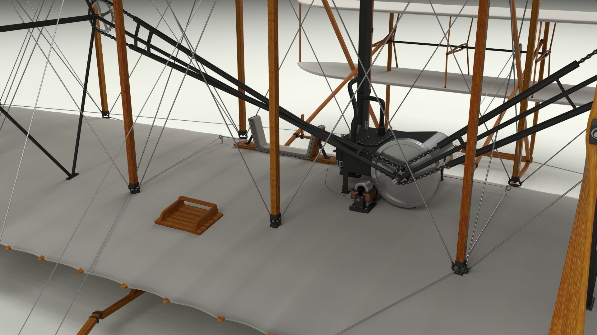 Animated Wright Flyer 1903 3D model animated rigged | CGTrader