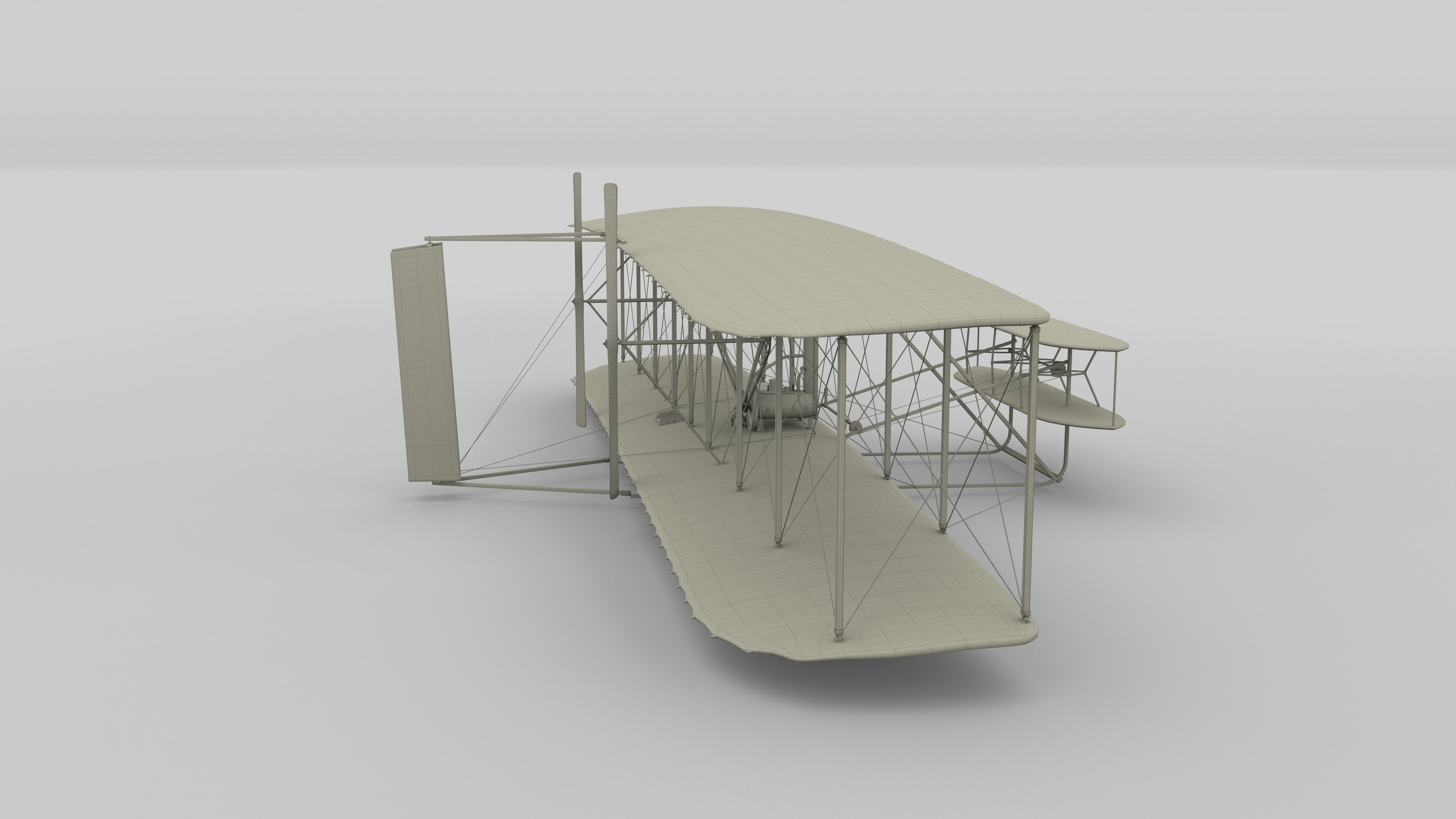 Animated Wright Flyer 1903 3D model animated rigged | CGTrader