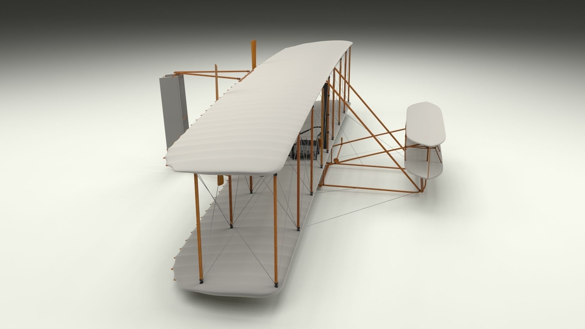 Animated Wright Flyer 1903 3D model animated rigged | CGTrader