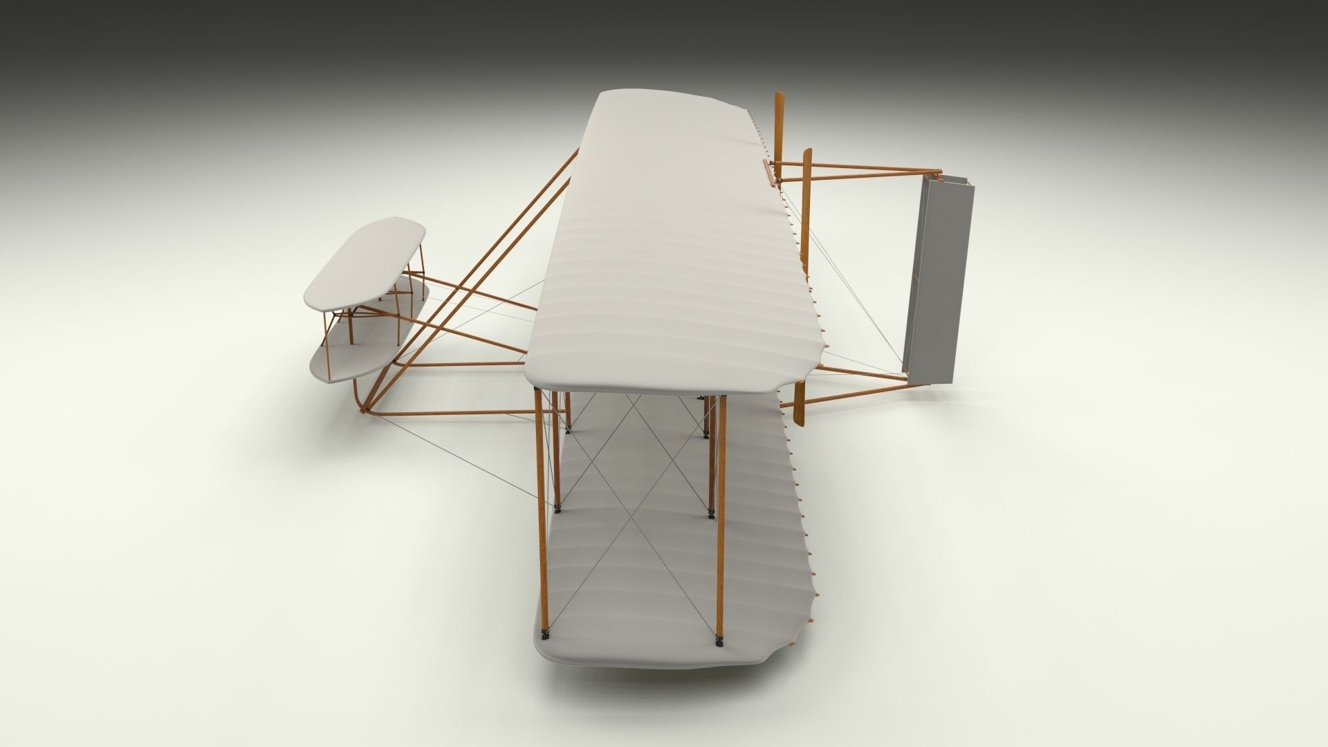 Animated Wright Flyer 1903 3D model animated rigged | CGTrader